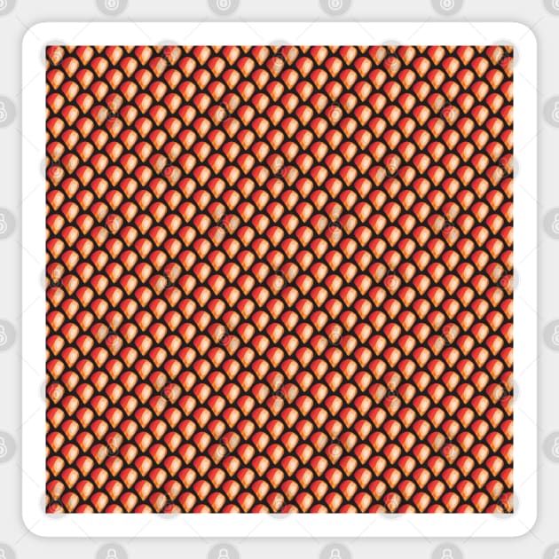 Red Dragon Scales Red Sticker Teepublic